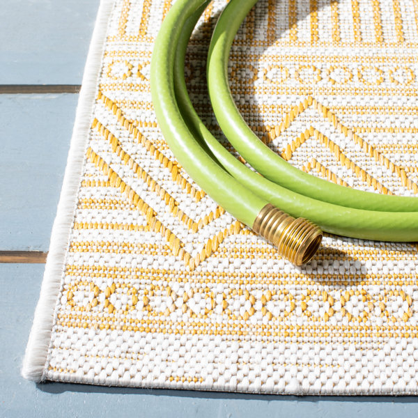 Sol 72 Outdoor™ Mertens Southwestern Yellow Indoor / Outdoor Area Rug ...