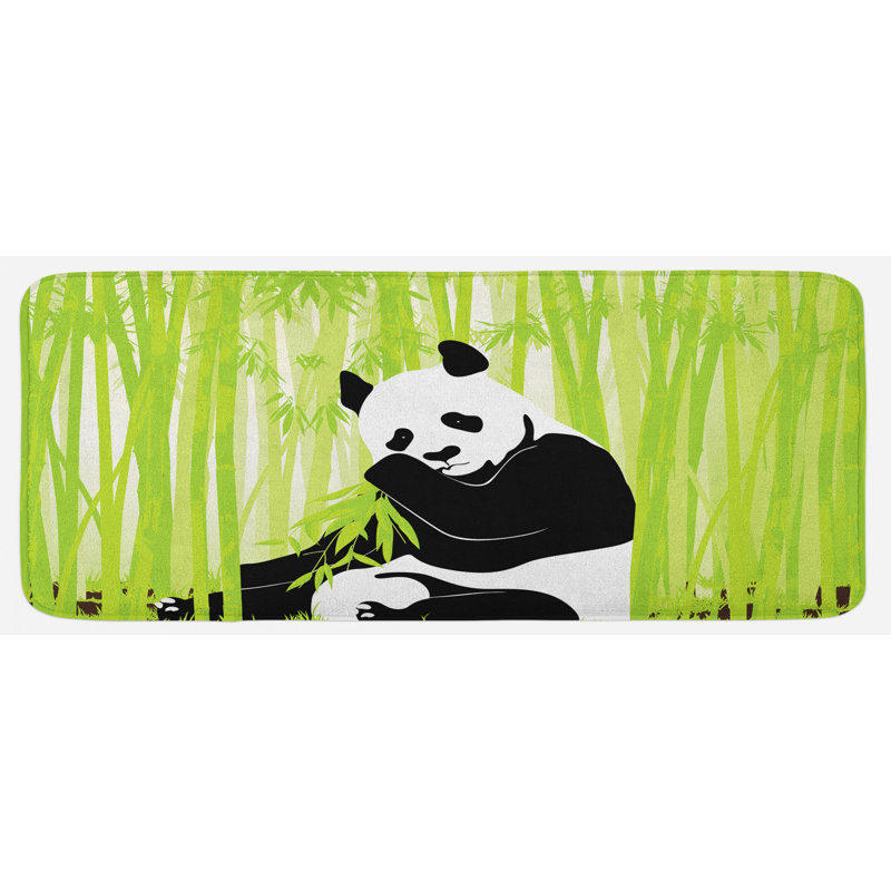 East Urban Home Panda Kitchen Mat | Wayfair