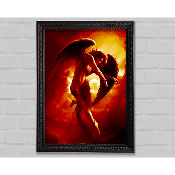 Happy Larry Red Guardian Angel Framed Print | Wayfair.co.uk