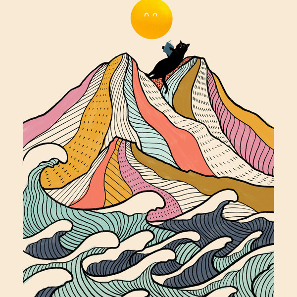 Trinx " Jimmy Tan Good Morning Meow 3 Reading " by Jimmy Tan Painting ...