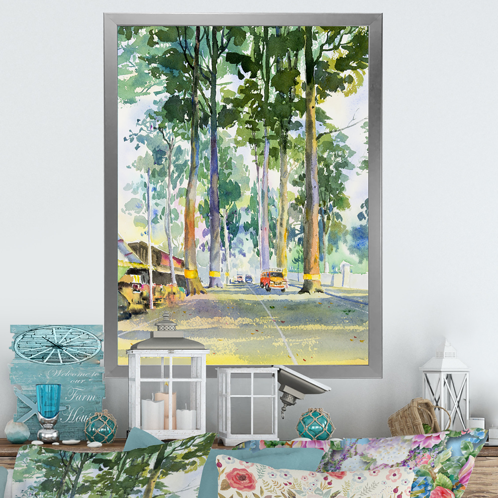 Winston Porter Cars Going To Camping In Forest - Traditional Canvas Art ...