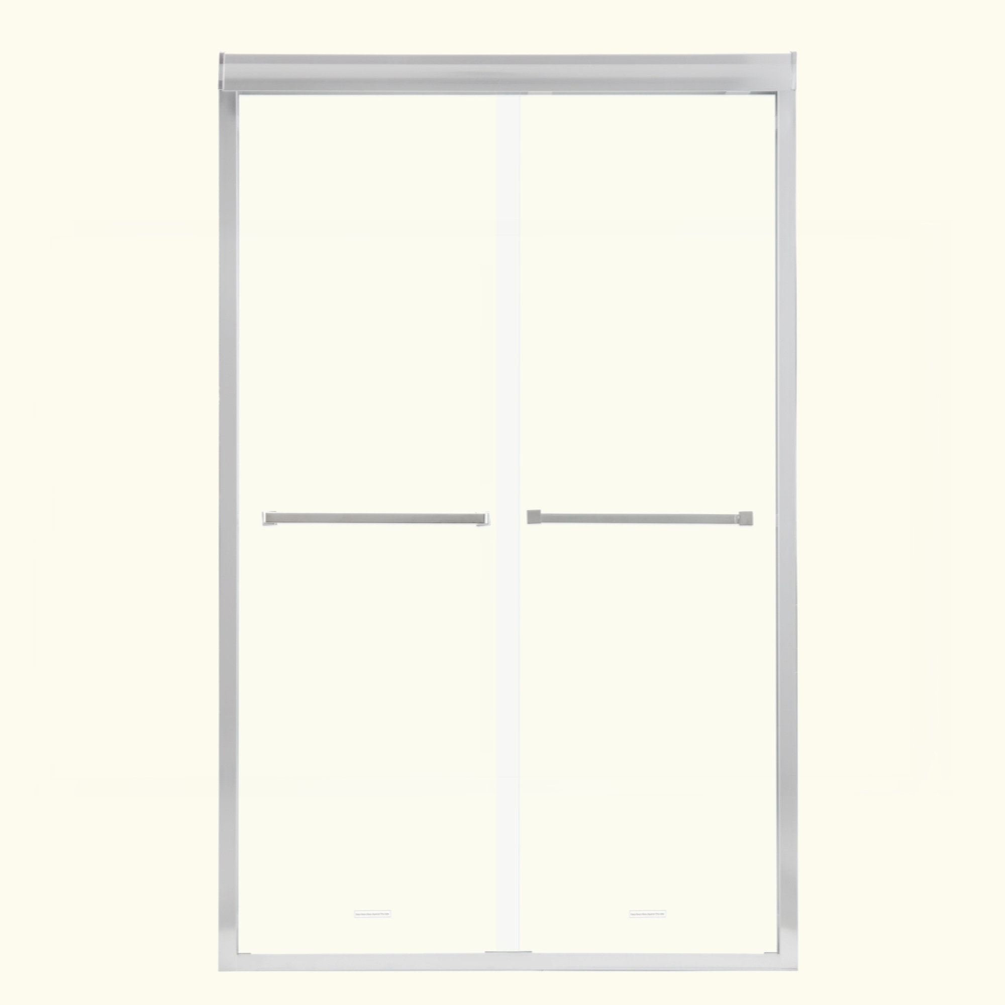 Tech Cube Shower Door 48" W X 76"H Semi-Frameless Bypass Sliding Shower ...