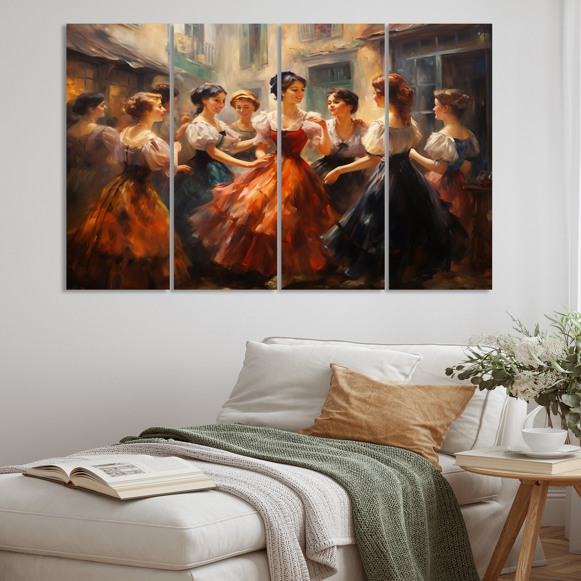 House of Hampton® Dance In Paris III On Canvas 4 Pieces Print | Wayfair