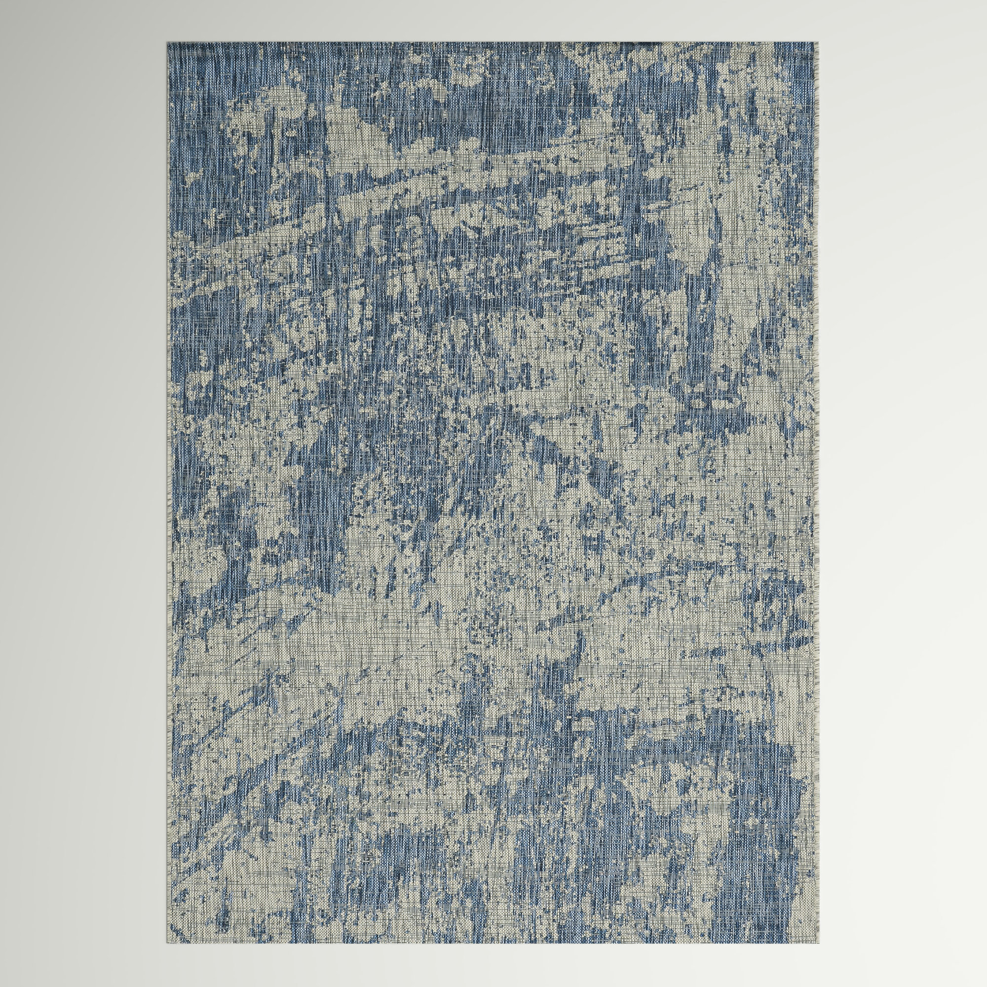 Sol 72 Outdoor™ Adilynn Abstract Blue/Sand Indoor / Outdoor Area Rug ...