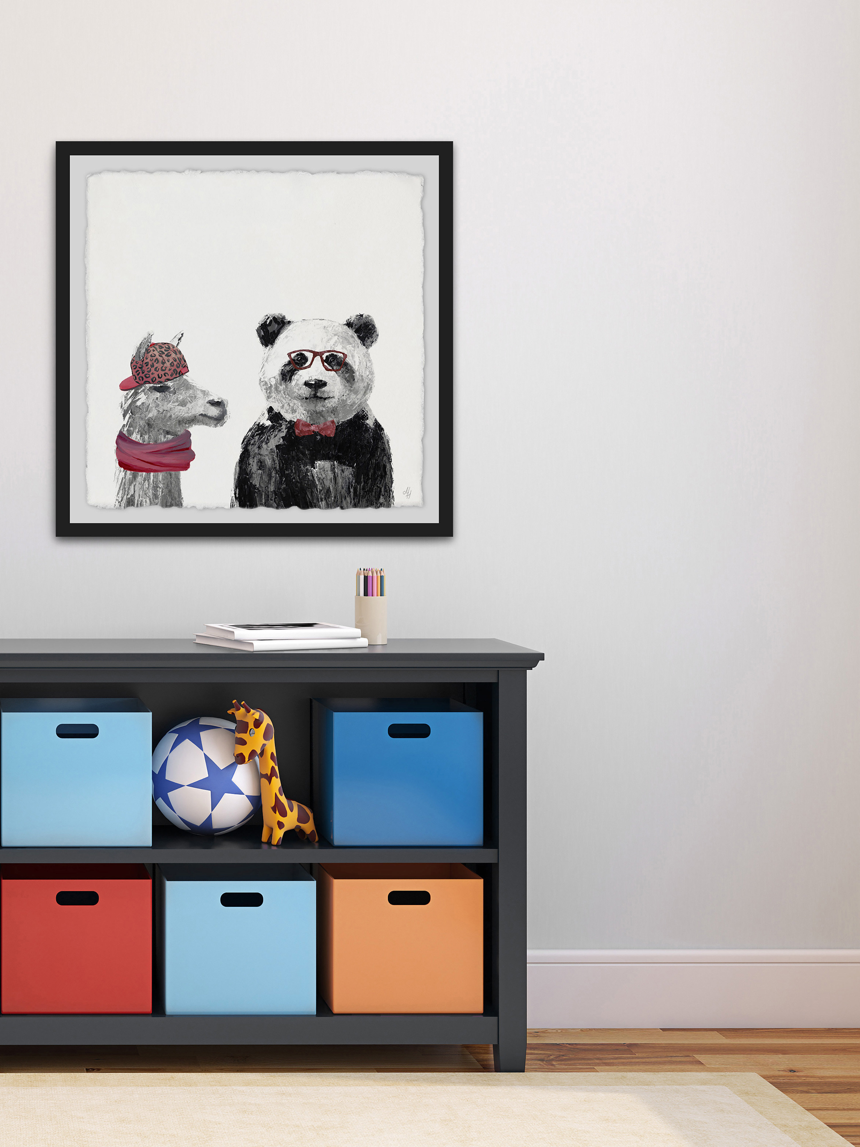 Wrought Studio Alexandro 'Panda and Llama' Framed Print - Wayfair Canada