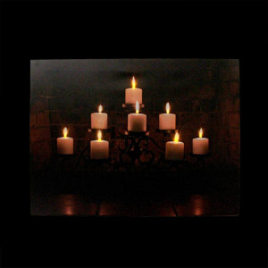 Northlight Seasonal LED Lighted Flickering Rustic Fireplace Candles ...