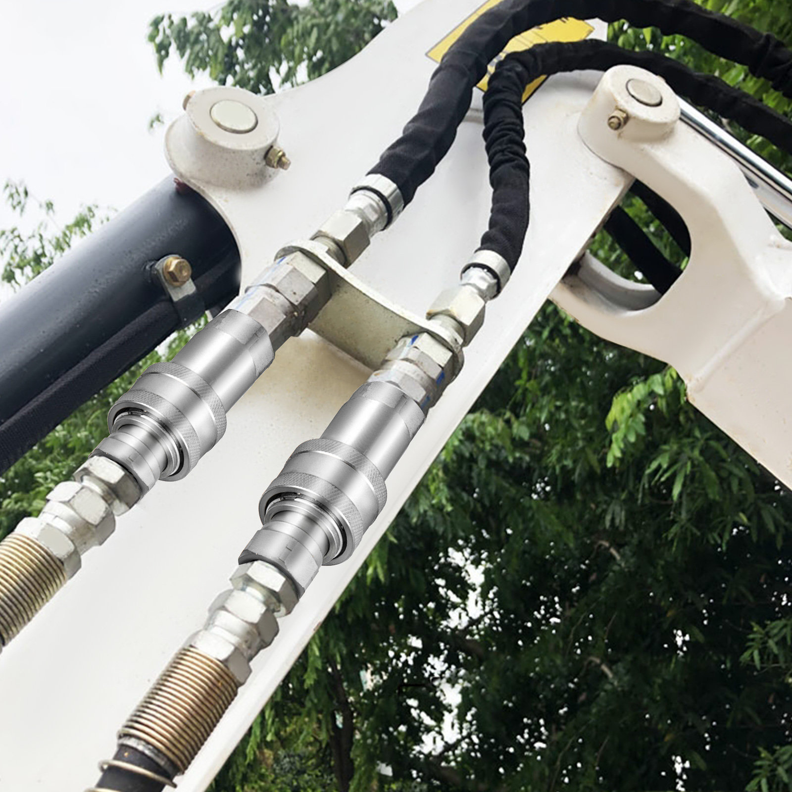 VEVOR Spherical Face Hydraulic Couplers 1/2" Body 1/2" NPT Thread | Wayfair