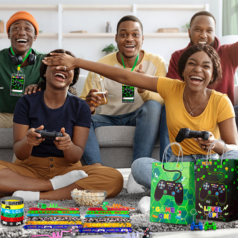 The Party Aisle™ 110 pcs Video Game Party Favors for Kids, Gamer Party ...