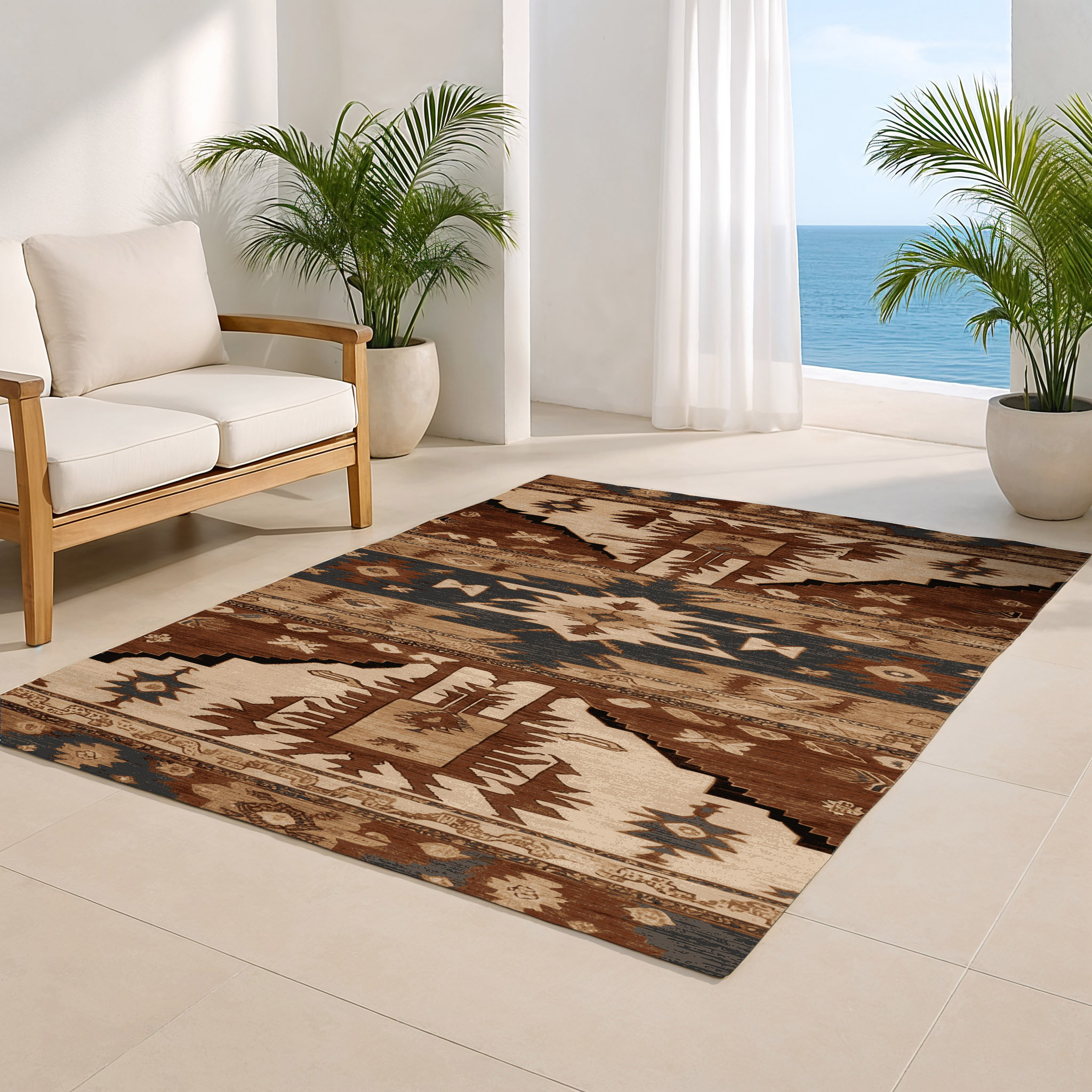 Bloomsbury Market Turkish Brown Indoor and Outdoor Area Rug - Wayfair ...