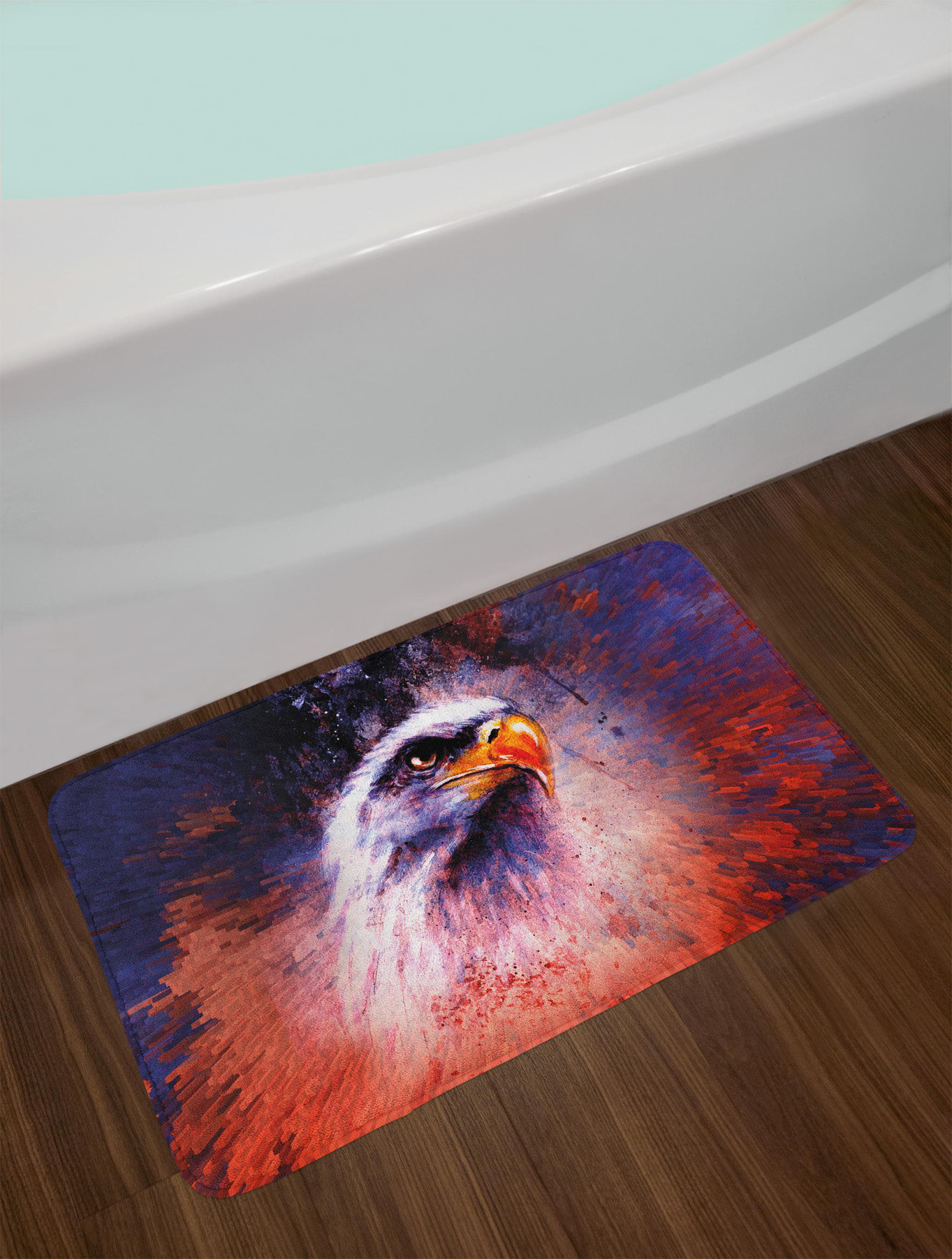 Ambesonne Aggressive Eagle Bath Rug | Wayfair