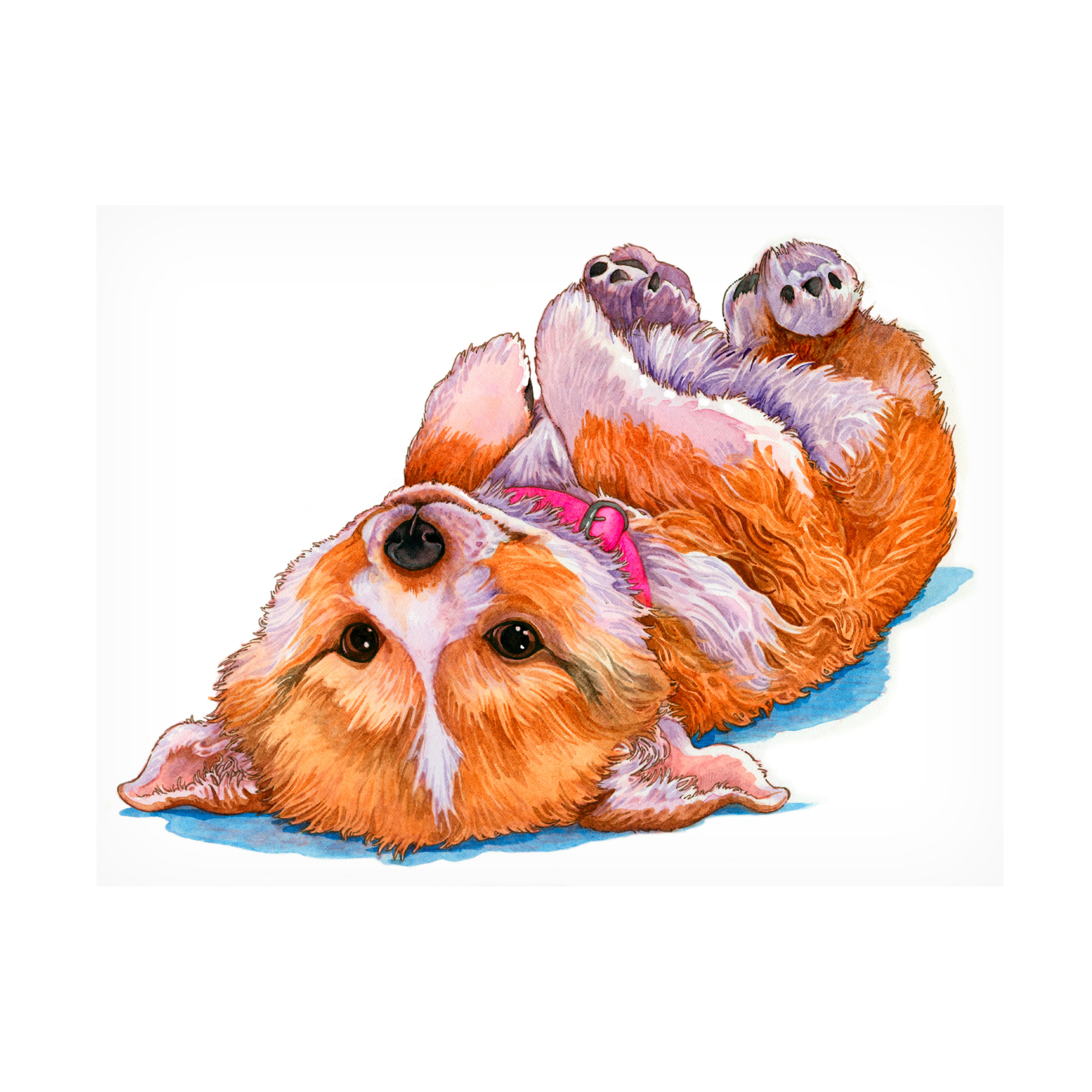 Winston Porter Wendy Edelson 'Corgi Puppy' Canvas Art ALI63152 ...