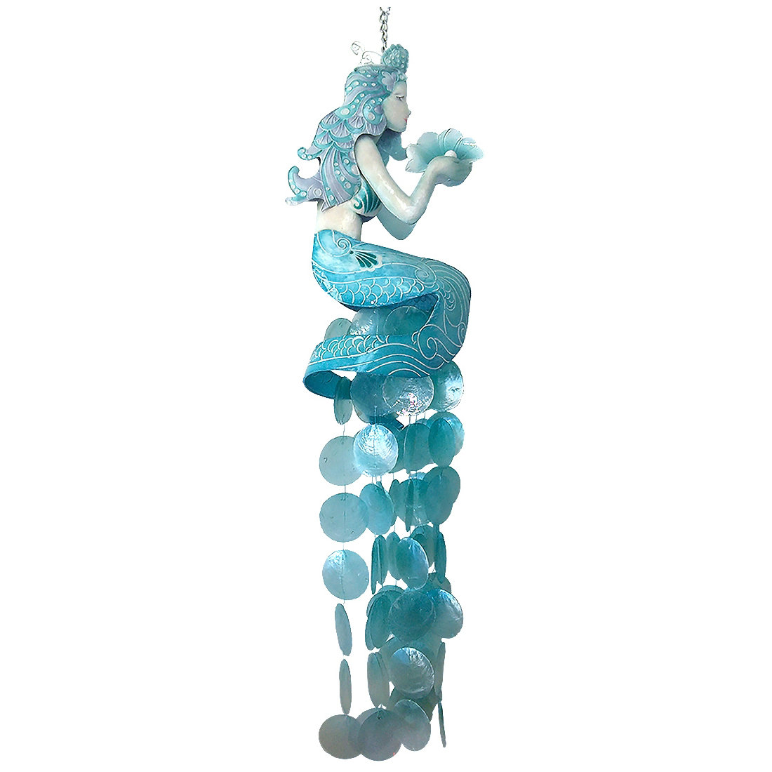 Highland Dunes Rufous Art Large Mermaid Wind Chime & Reviews | Wayfair