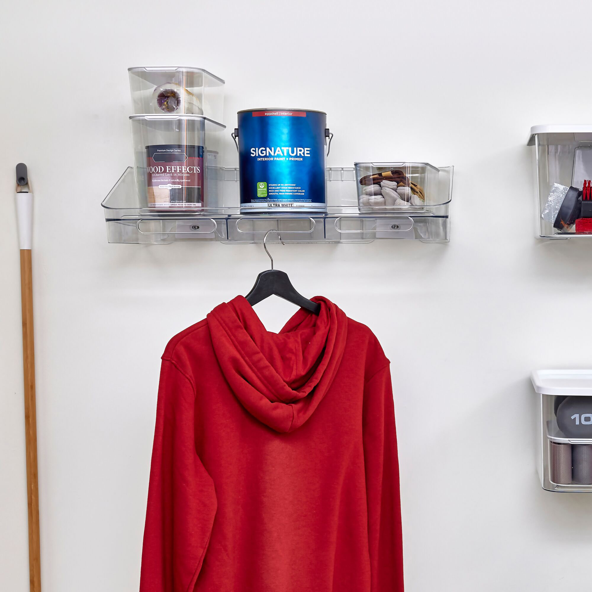 iDesign Wall Mounted Shelf Kit, – Includes Storage Shelf, Short & Tall ...