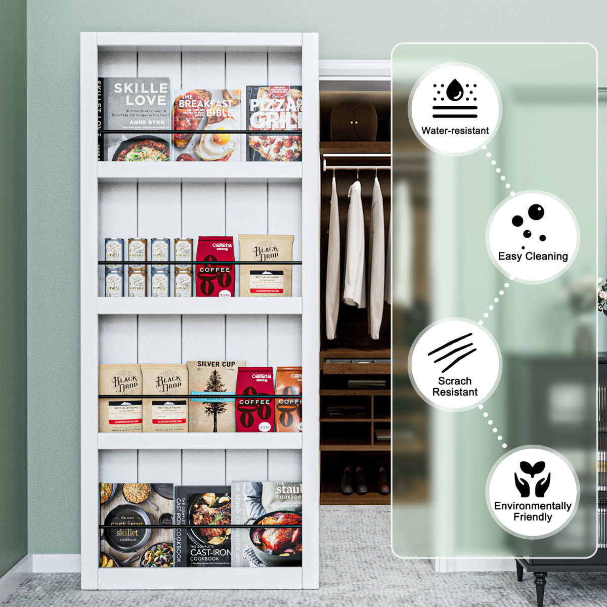 HOZONE Ghost Door Secret Hidden Door Bookshelf Style With Hidden Magic ...