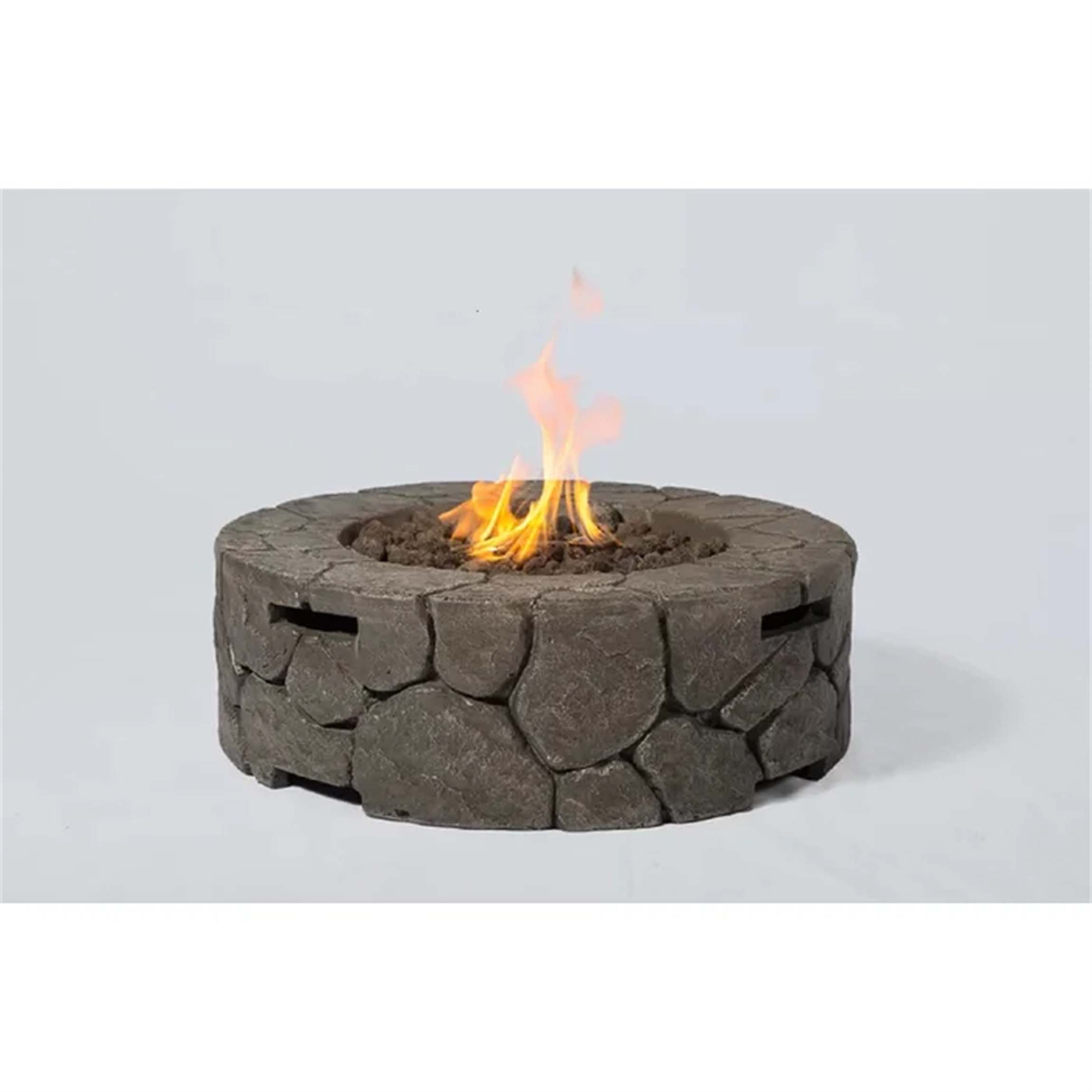 Loon Peak® 9" H x 28" W Fibre Reinforced Concrete Outdoor Fire pit ...