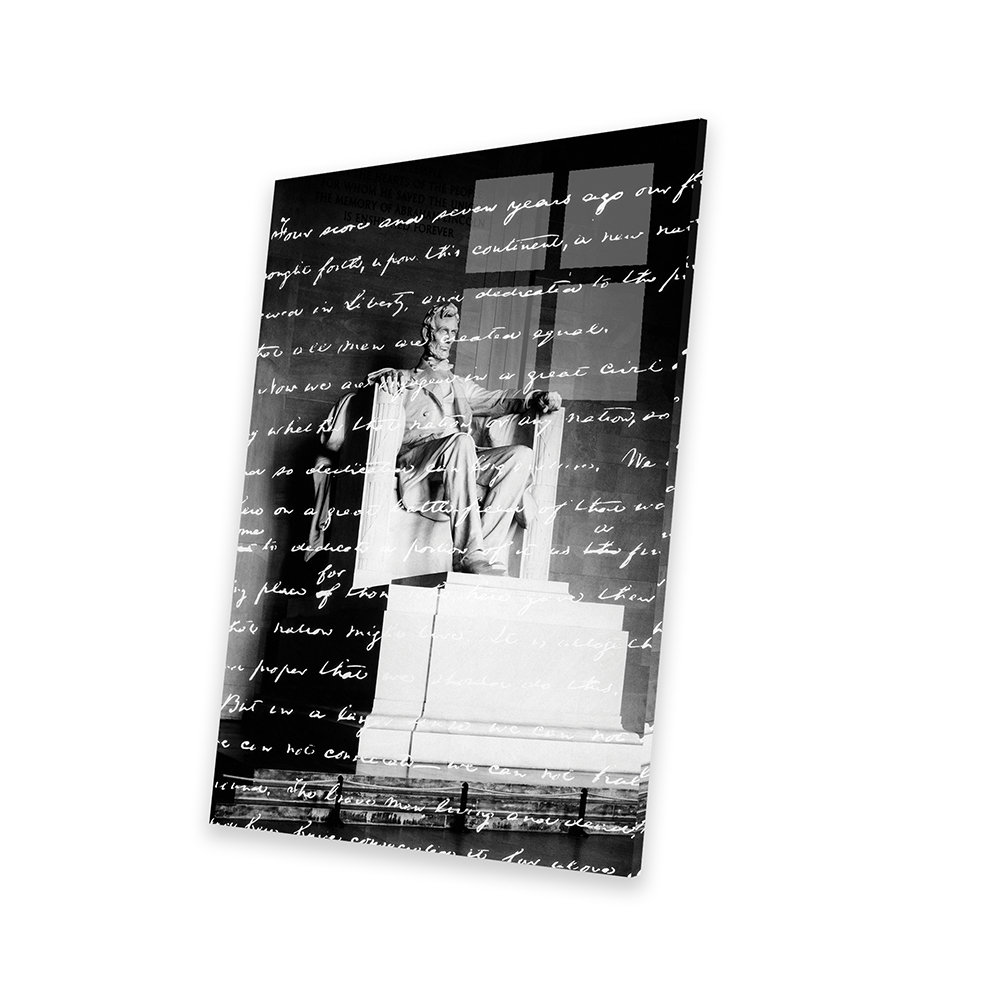 Winston Porter Handwritten Gettysburg Address Superimposed Over Statue ...