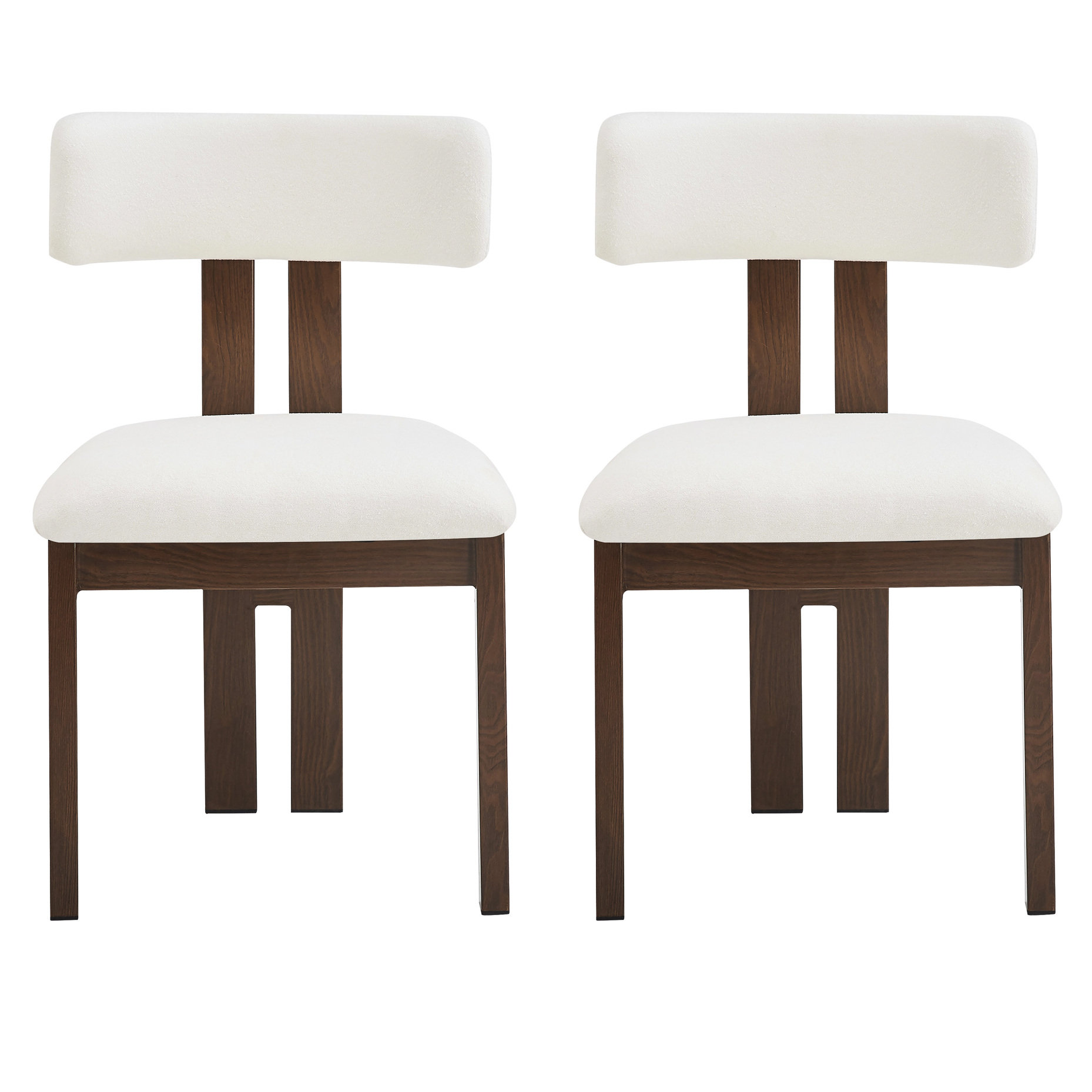 Latitude Run® Upholstered Dining Chairs Of 2, White, With Strong Metal ...