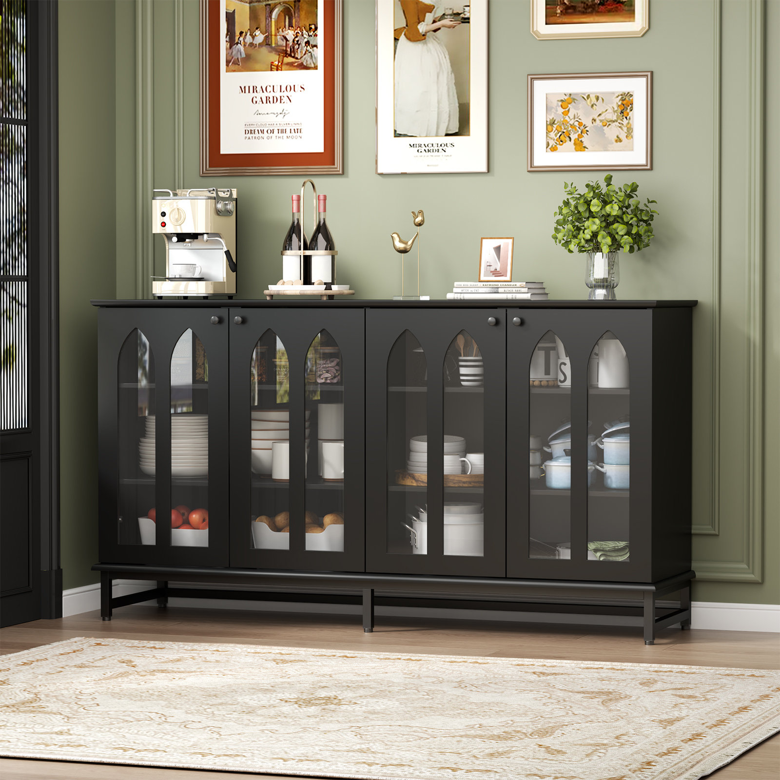 Ebern Designs Sideboard Buffet Cabinet With Storage, 53”Large Modern Storage Cabinet | Wayfair