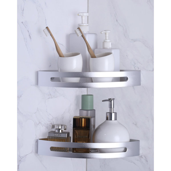 iVIGA Wall Mounted Triangle Baskets, Silver Storage Basket For Bathroom ...