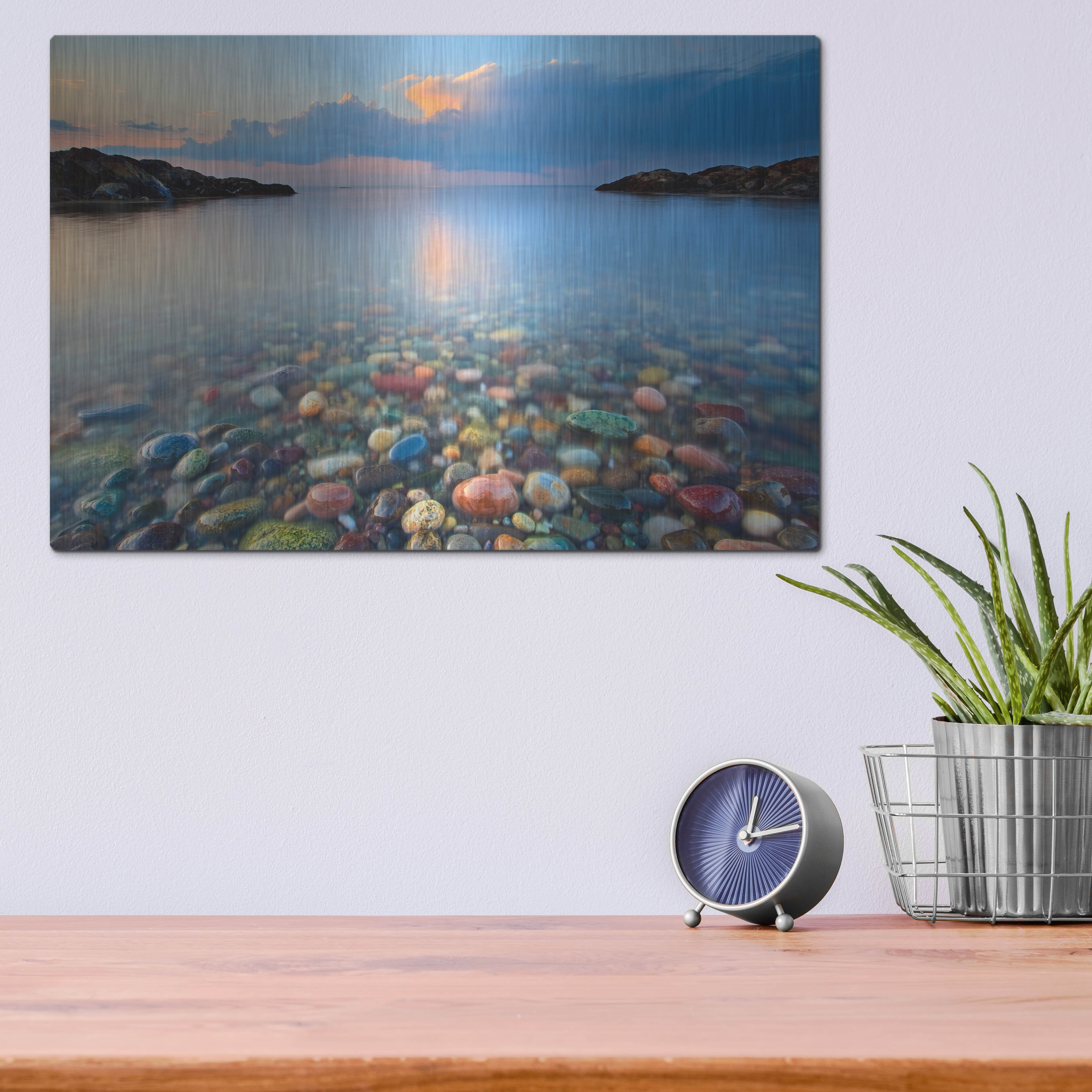 Ivy Bronx 'Colored Rocks' by Patrick Zephyr Metal Wall Art | Wayfair