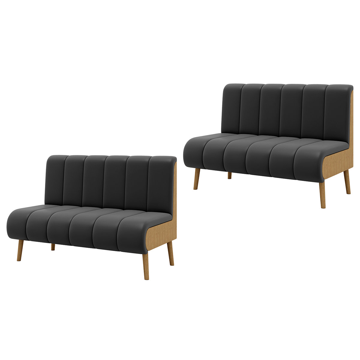 HomeZenLiving Modern Quality Wooden Frame Dining Booth - Wayfair Canada