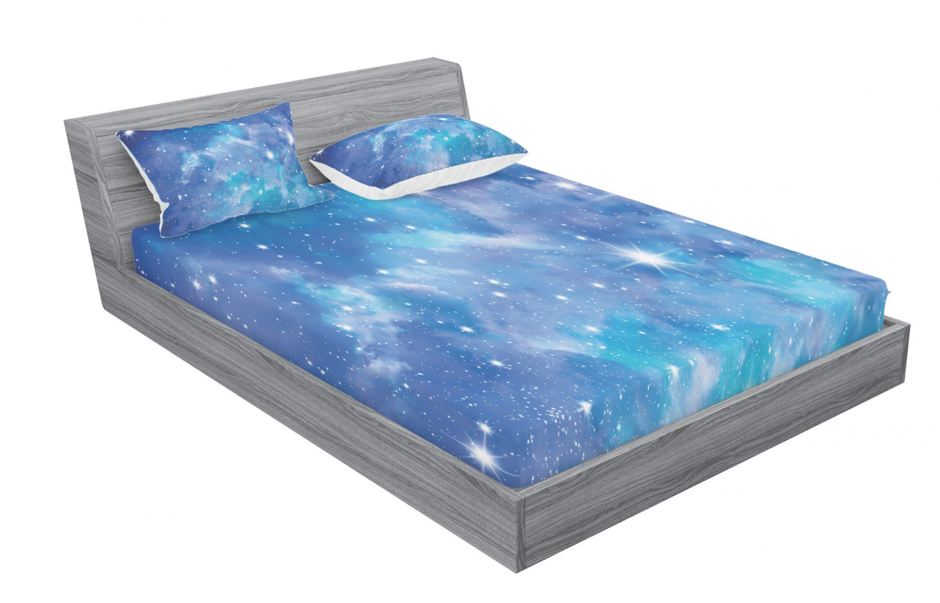 Ambesonne Vibrant Star Clusters Constellation Ethereal Infinity Sheet ...