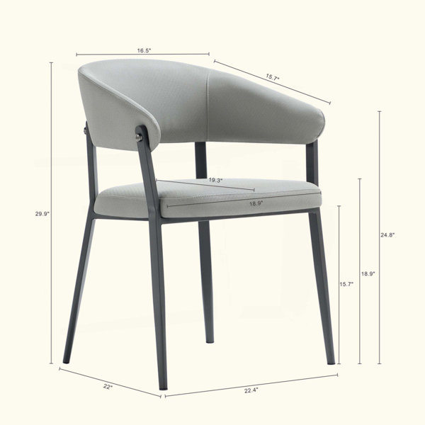Corrigan Studio Exquisite Upholstered Dining Chair With Ergonomic ...