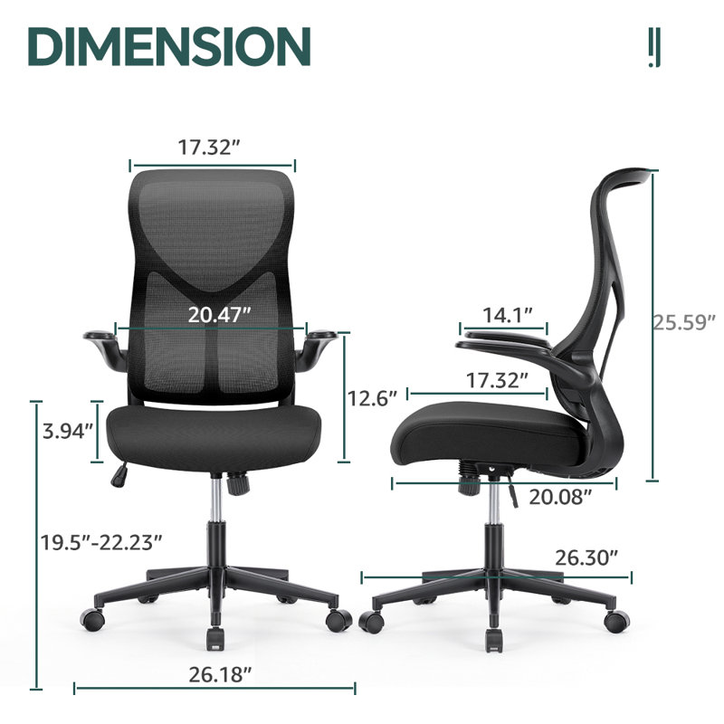 Inbox Zero Houstin Ergonomic Mesh Task Chair & Reviews | Wayfair