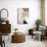 IDEA4WALL Grunge Abstract Paint Stroke Effect "Faded Tan And Gray ...