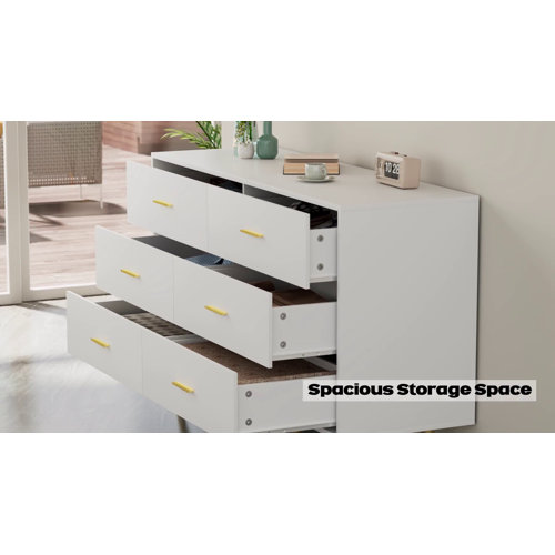 Mercer41 Kamily 6 Drawer 47.25" W DoubleDresser & Reviews - Wayfair Canada