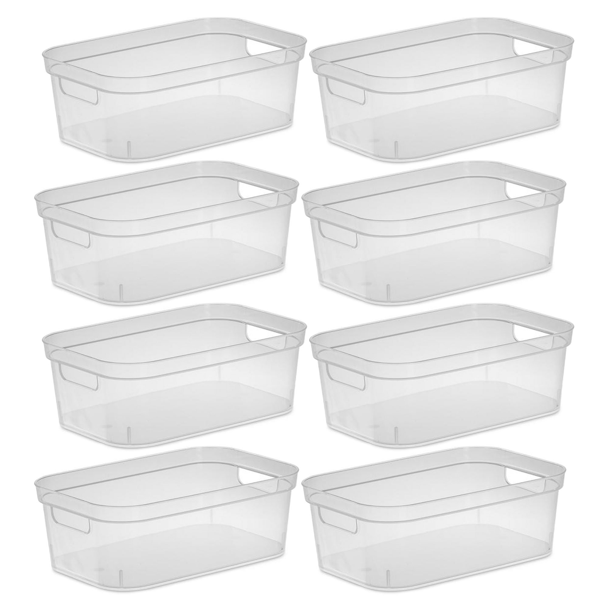 Sterilite 4.25 x 8 x 12.25 Inch Storage Bin with Carry Through Handles, (8 Pack) & Reviews ...