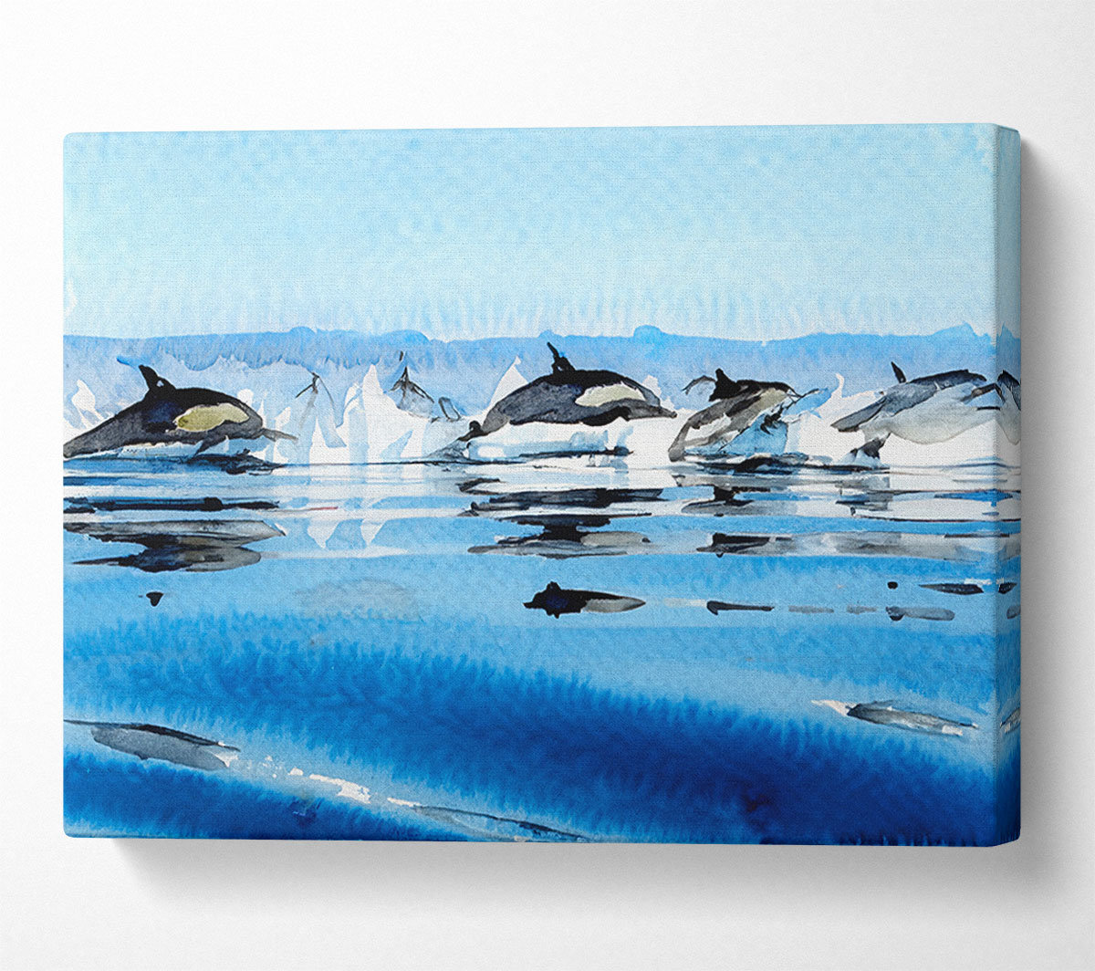 House of Hampton Dolphins In The Sea - Wrapped Canvas Art Prints ...