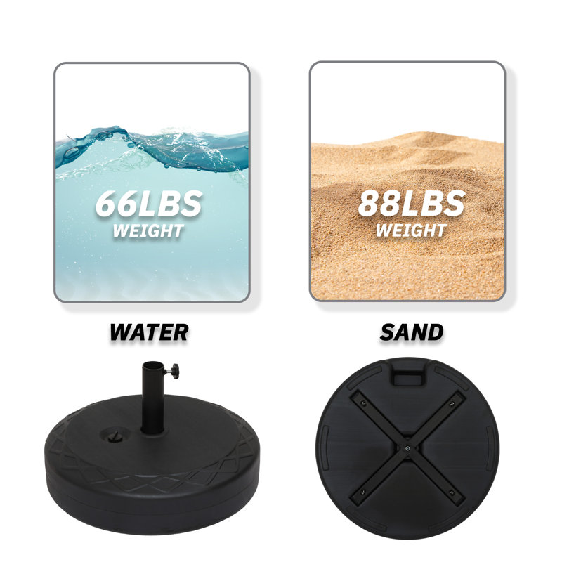 Arlmont & Co. Nyele 180'' x 108'' Rectangular Lighted Market Umbrella ...