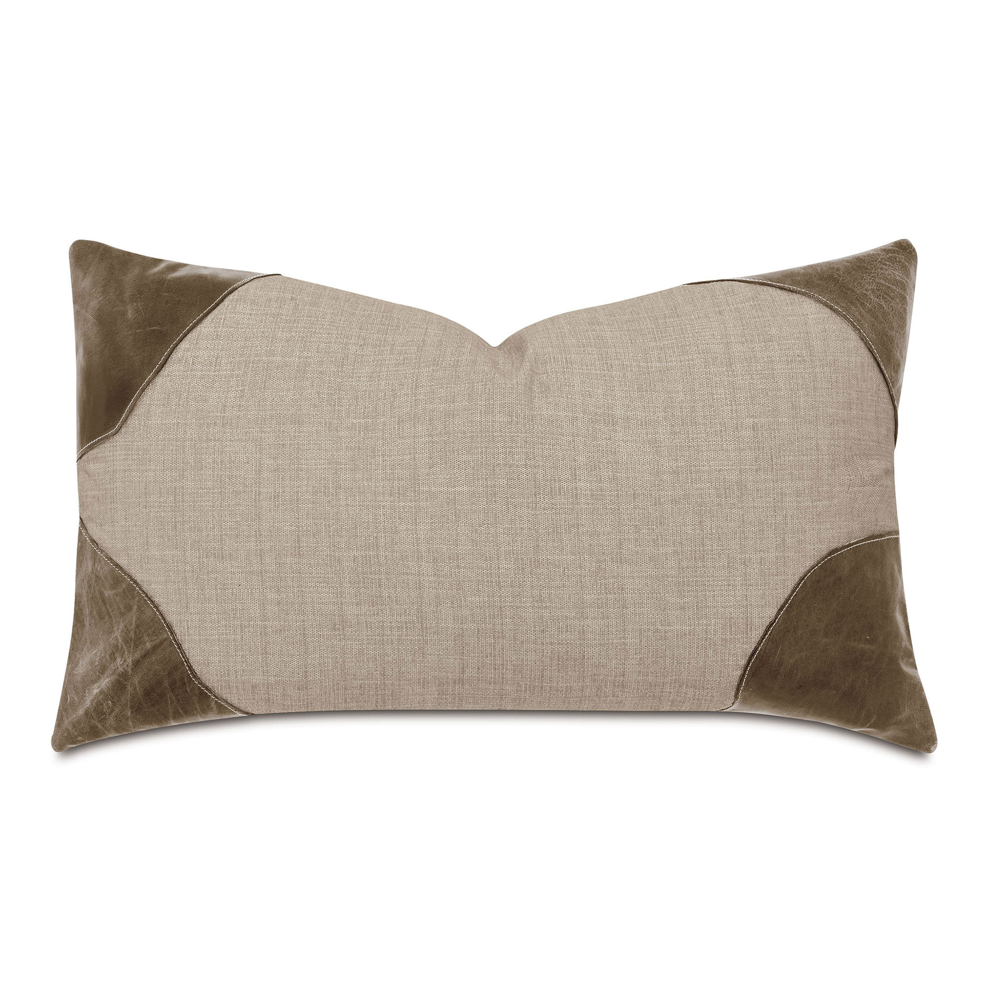 Eastern Accents Higgins Leather Corners Pillow Cover & Insert | Wayfair