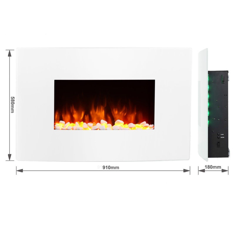 Castleton Fires & Fireplaces Wall Mounted Electric Fire & Reviews ...