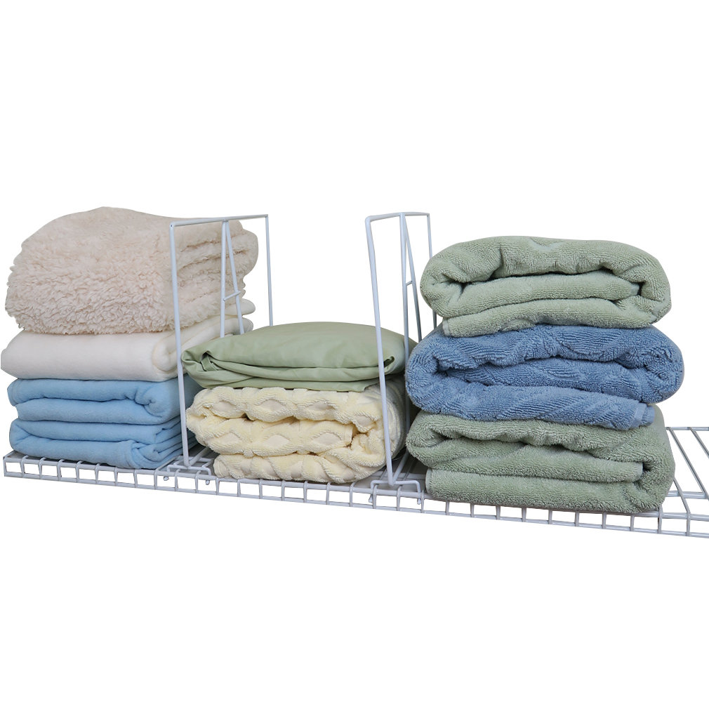 Evelots Séparateur de tablette en fil métallique pour garde-robe et ...