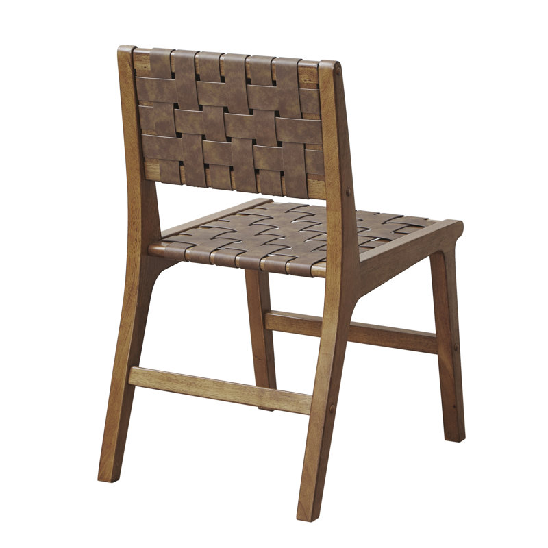 Red Barrel Studio® Oslo Faux Leather Woven Dining Chairs - Wayfair Canada