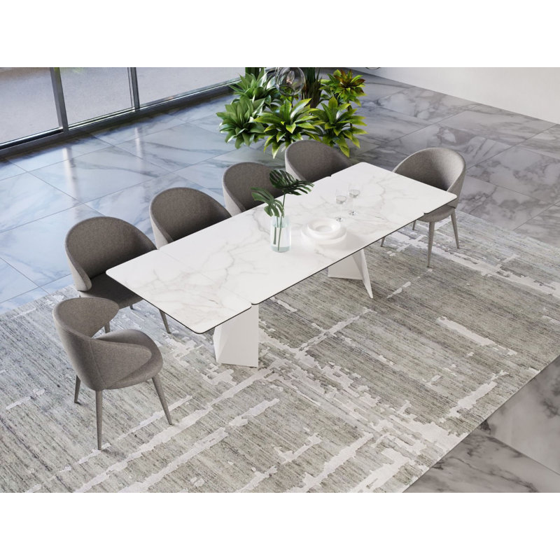 Brayden Studio® Encanto - Modern White Dining Table | Wayfair