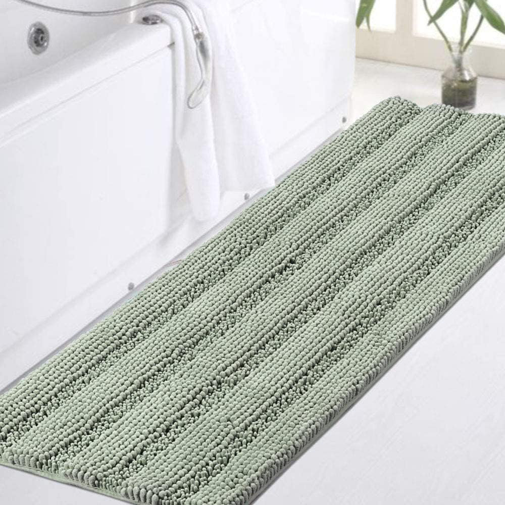Hokku Designs Extra Long Large Bath Mat Plush Shaggy Chenille Bathroom ...