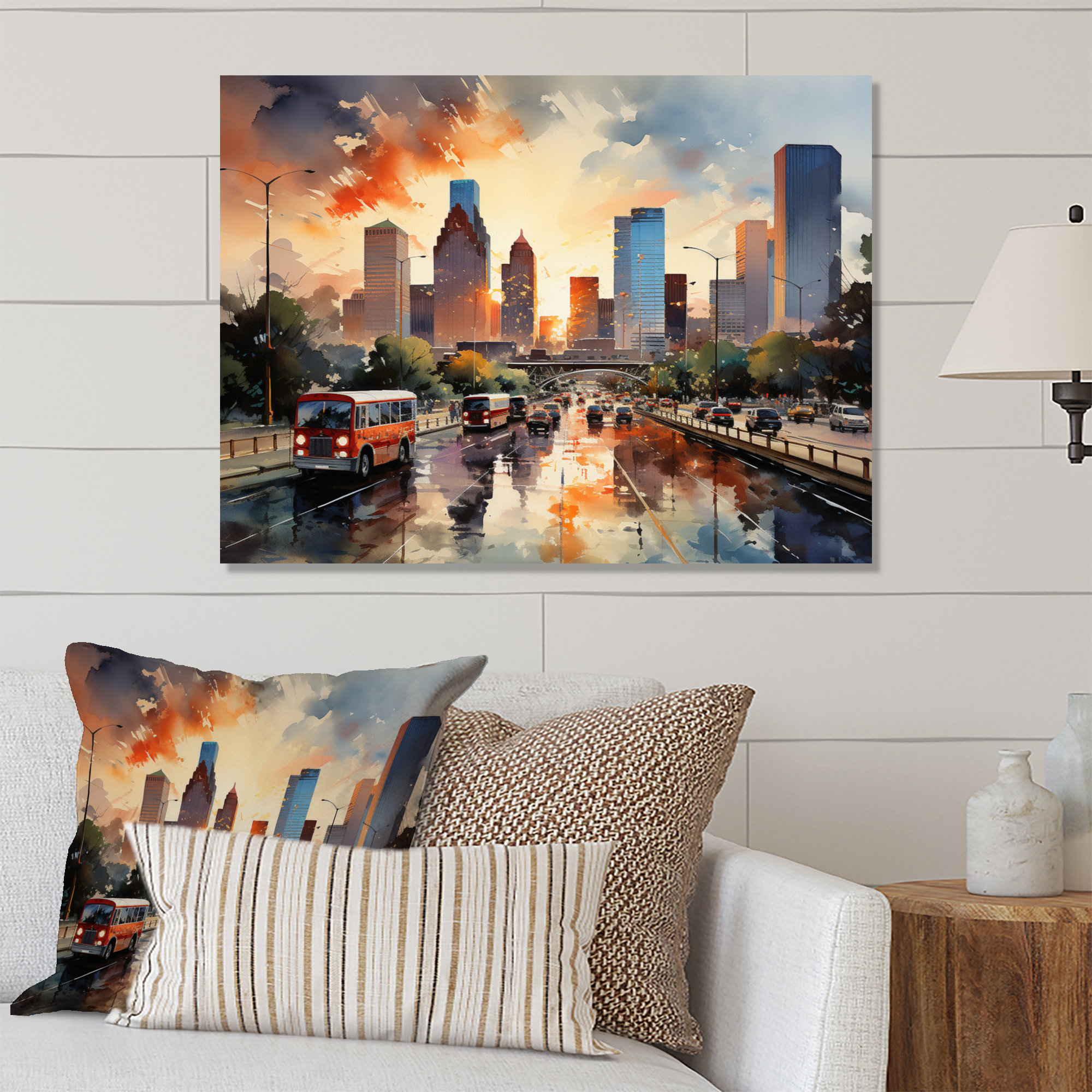 Ebern Designs Houston City Horizons I - Houston Print on Metal | Wayfair