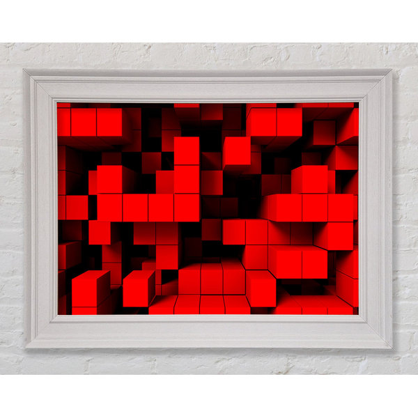 Bright Star Red Cubism - Single Picture Frame Art Prints | Wayfair.co.uk