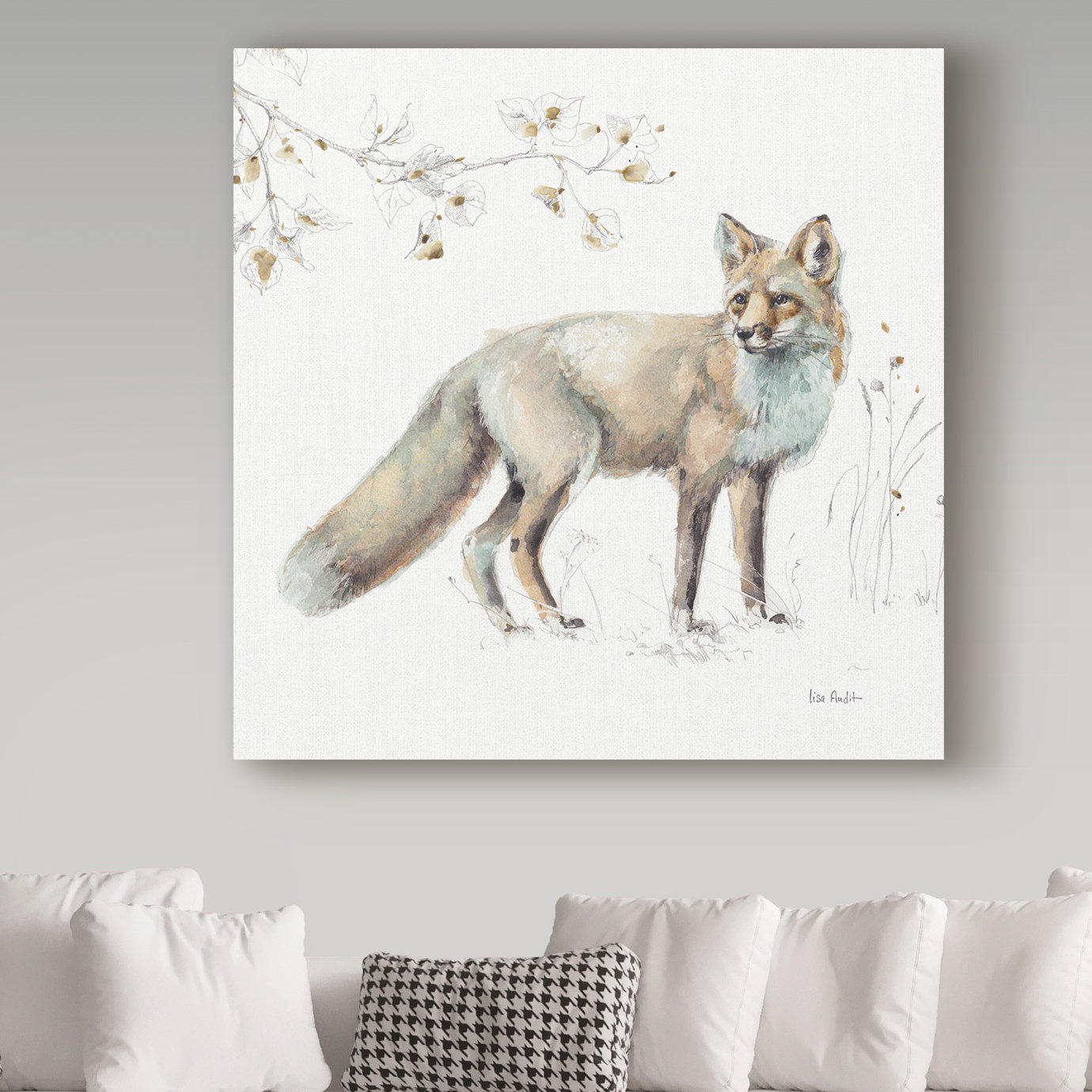 Millwood Pines Woodland Walk XI Fox by Lisa Audit - Wrapped Canvas ...