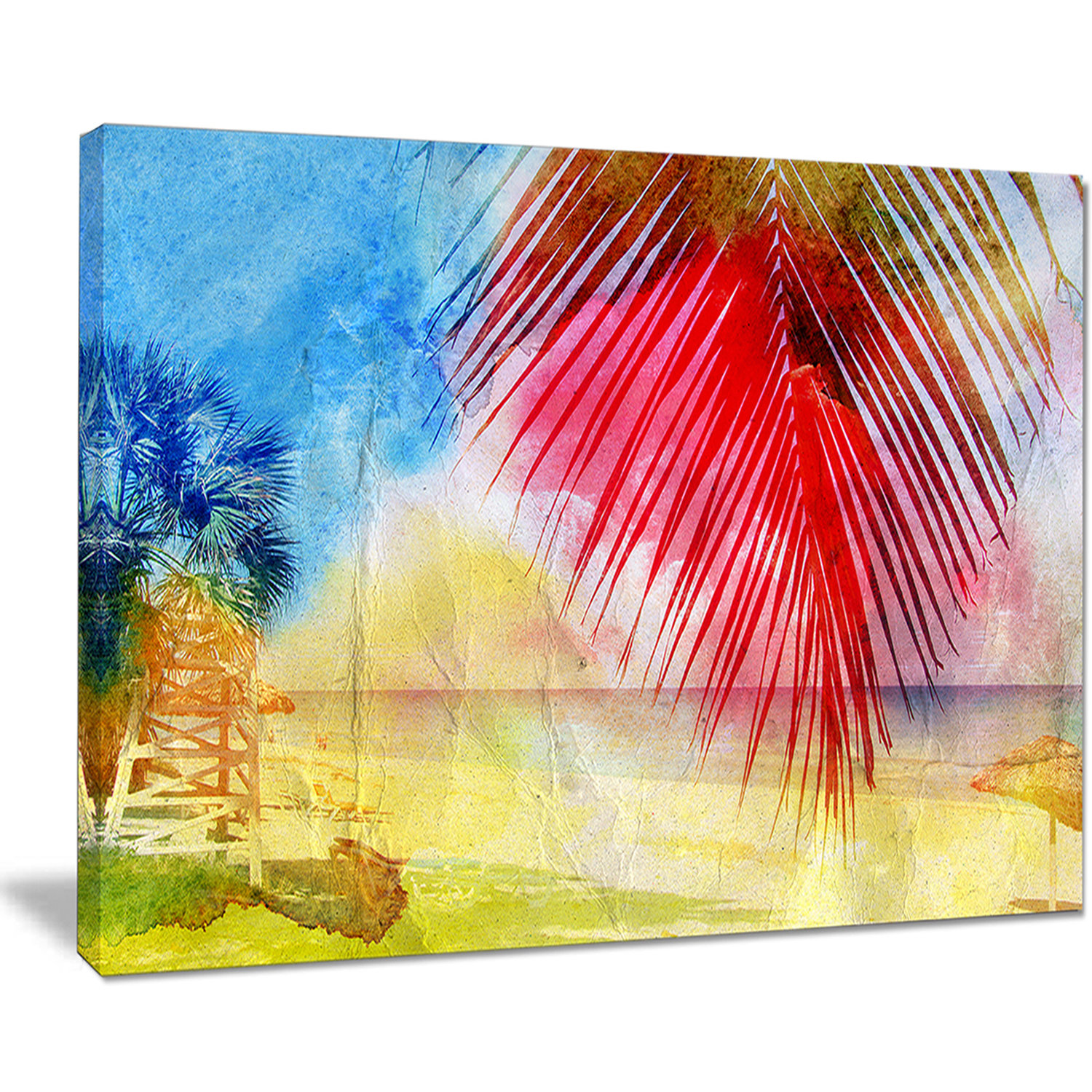 East Urban Home Trees 'Retro Palm Leaf' Painting - Wayfair Canada