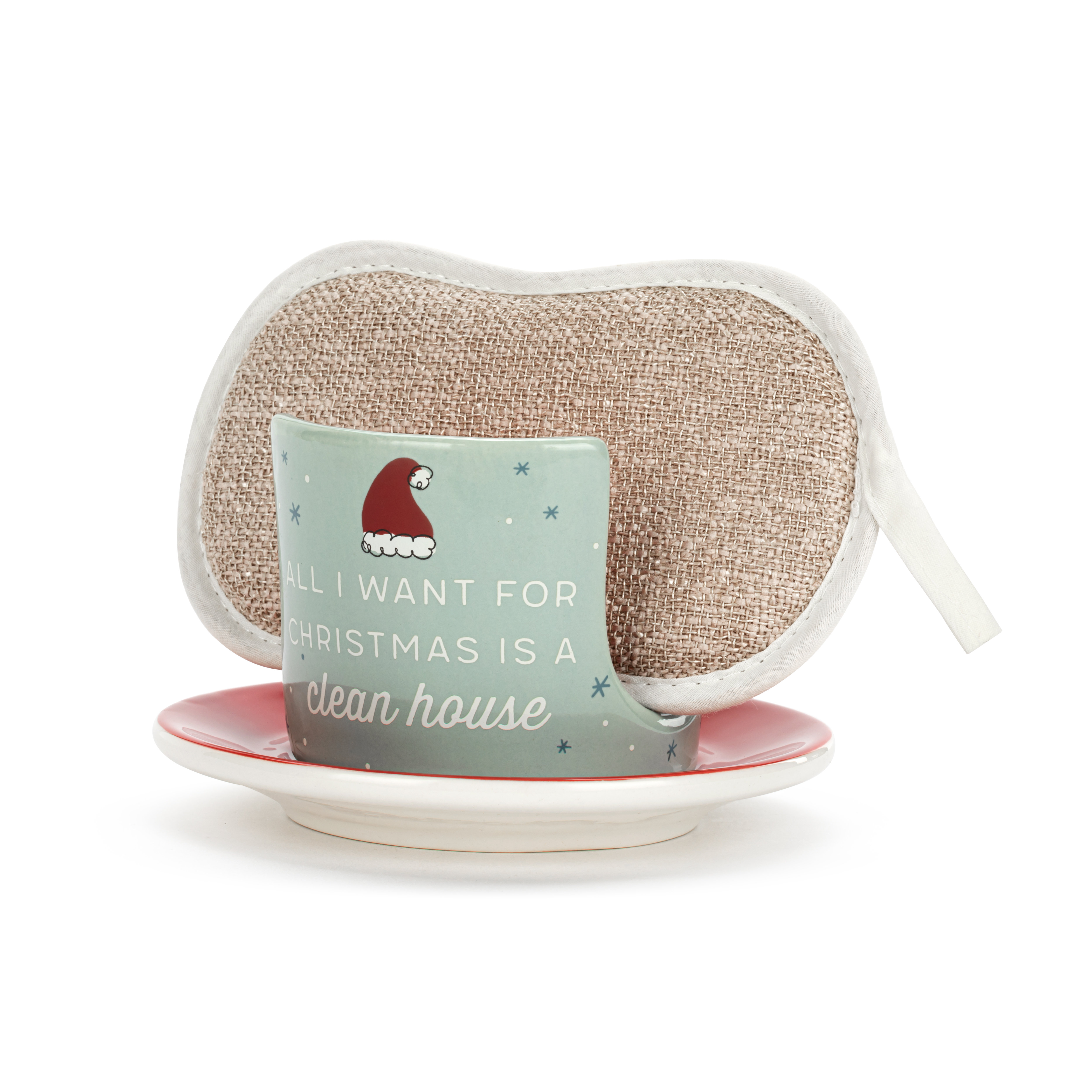 DEMDACO Clean House For Christmas Soap Dish With Sponge | Wayfair