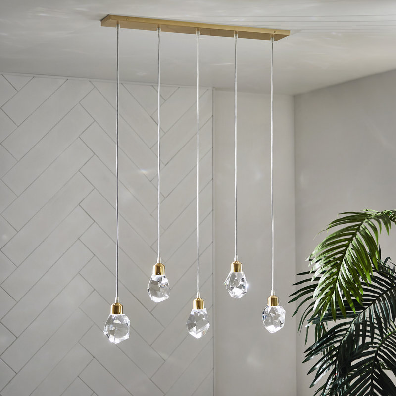 Mercer41 Eutiquio Crystal Rock LED Pendant / Chandelier & Reviews | Wayfair