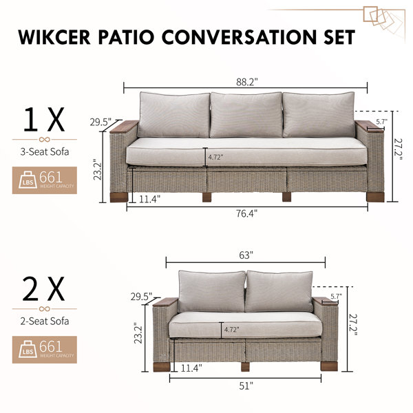 Latitude Run® Akosh 7 Piece Sofa Seating Group With Cushions & Reviews ...