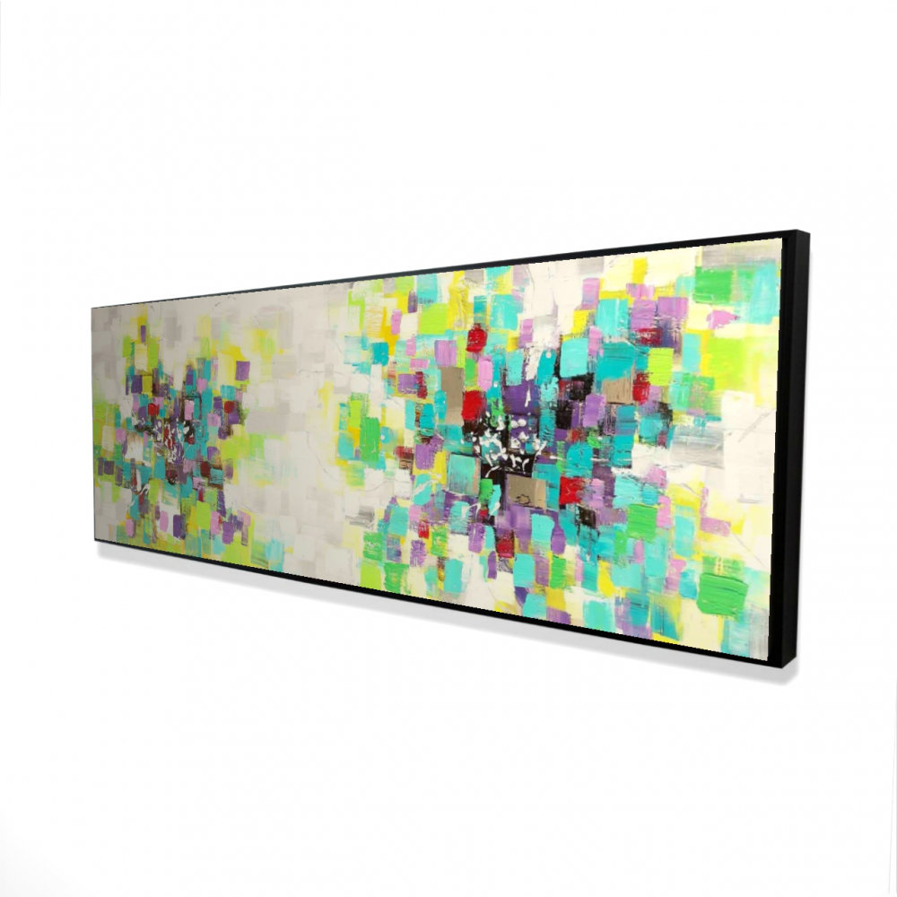 Begin Edition International Inc. Abstract squares flowers - 16"x48 ...