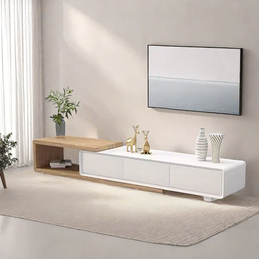 Hokku Designs Retractable Rounded Corner TV Cabinet - Wayfair Canada