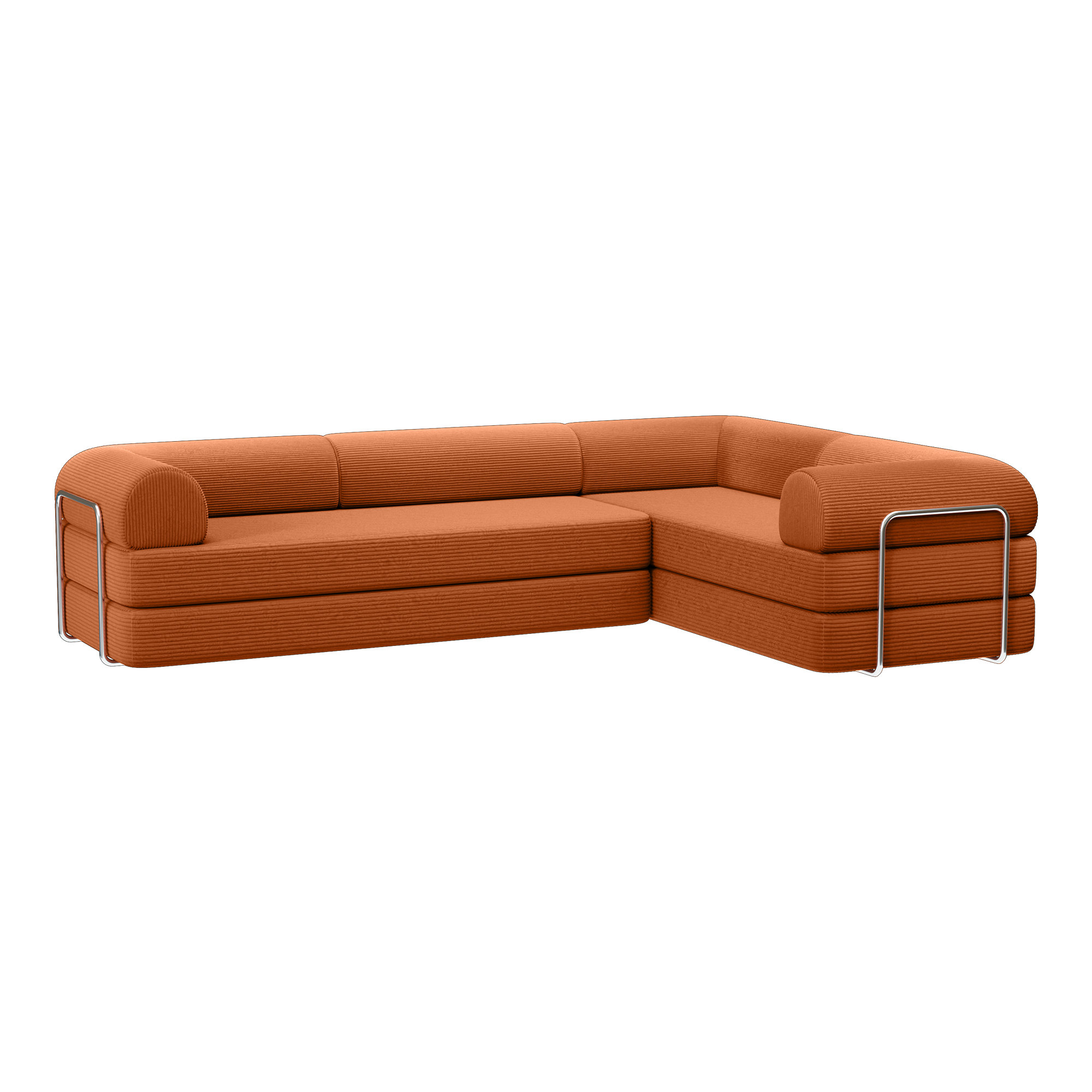 Hokku Designs Convertible Six Person Fabric Sofa Bed, High Rebound ...
