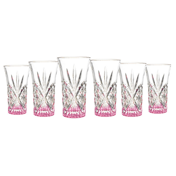 Godinger Silver Art Co Dublin Crystal Blush Shot Glass Set | Wayfair